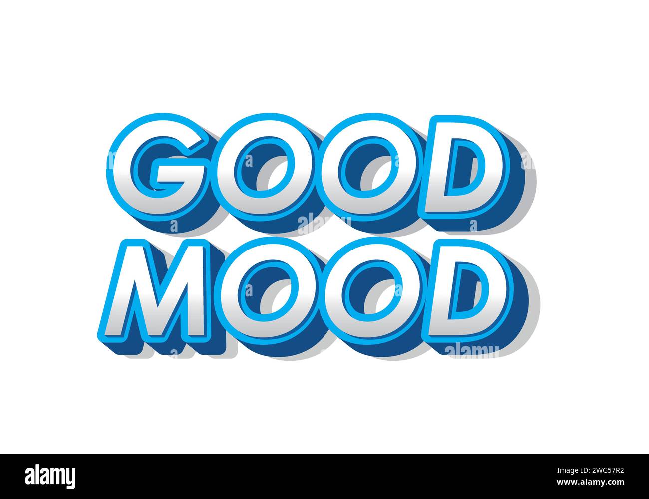 Good mood. Text effect design in 3D look with gradient purple yellow ...