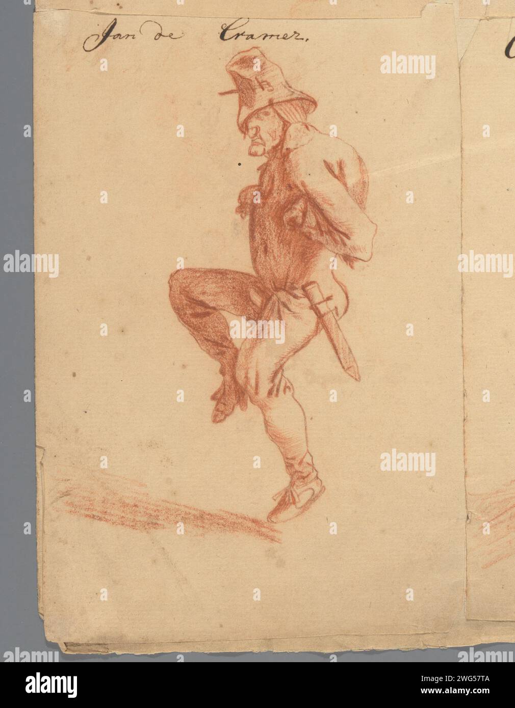 Dancing Boer, Anonymous, 1700 - 1800 drawing Jan de Cramer. paper ...