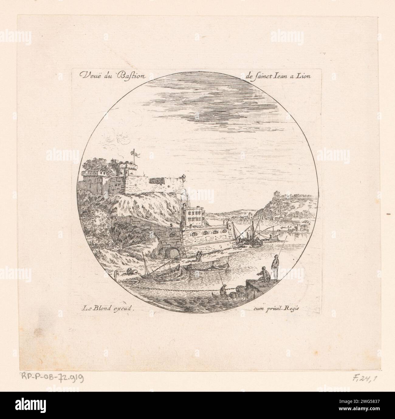 View of the Bastion of Saint -Jean, Israel Silvestre, 1645 - 1691 print ...
