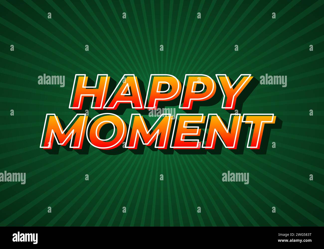 Happy moment. Text effect design in 3D style with eye catching color ...