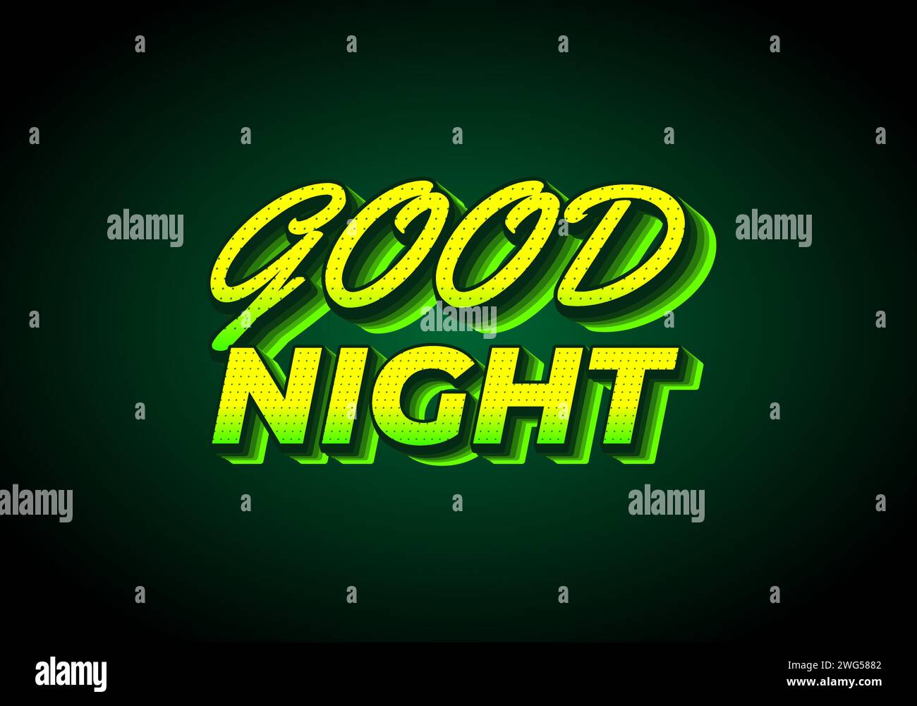 Good night. text effect design in modern style.eye catching color. 3D ...