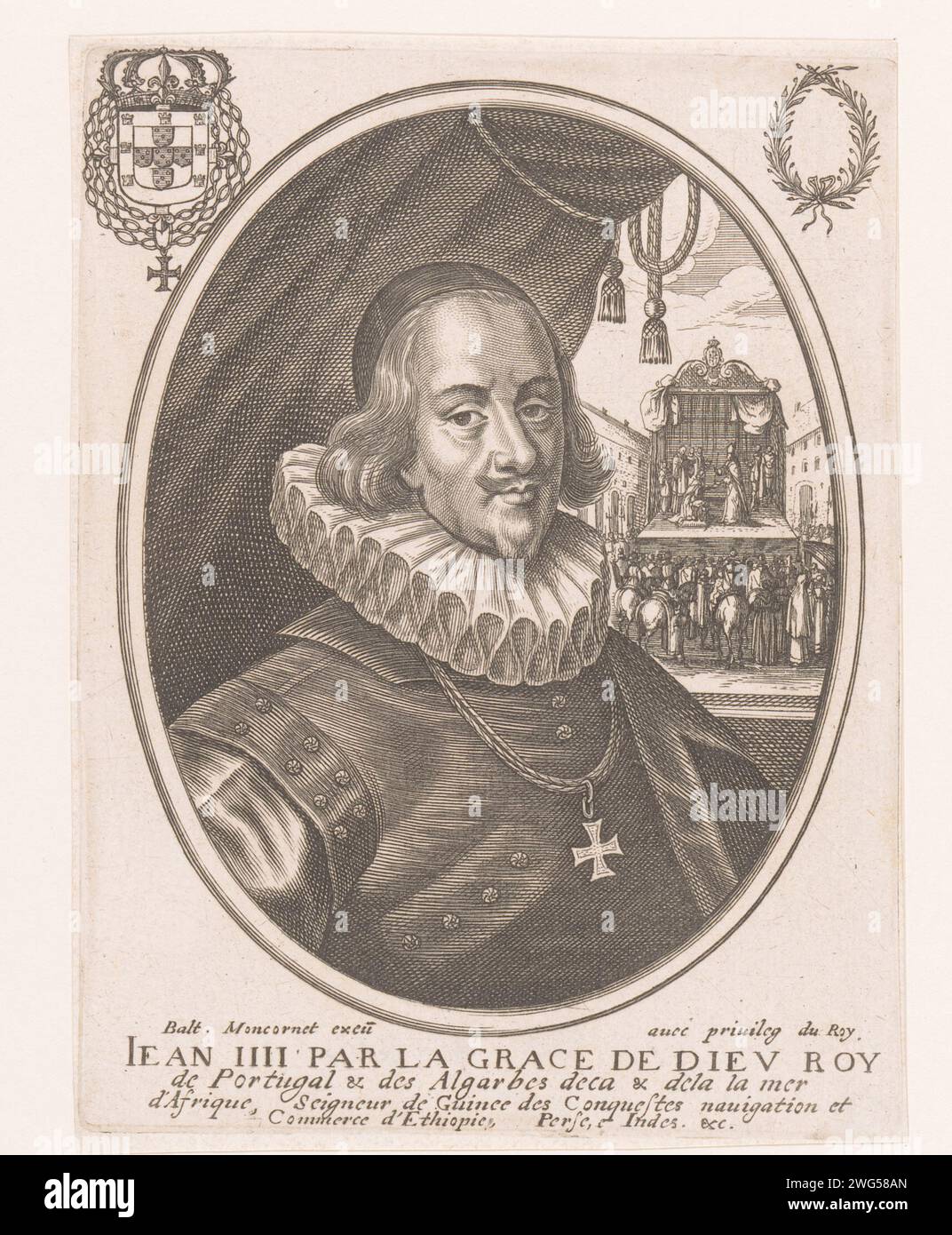 Portrait of Johan IV of Portugal, Anonymous, Balthazar Moncornet, 1640 ...