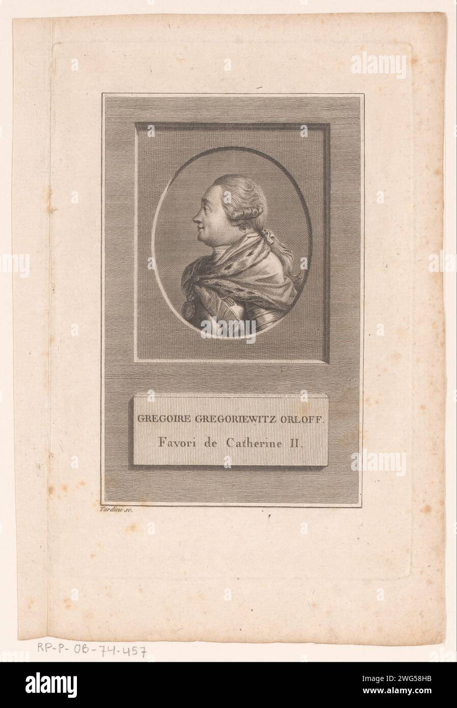 Portret Van Grigory Orlov, Alexandre Tardieu, 1766 - 1844 print paper ...