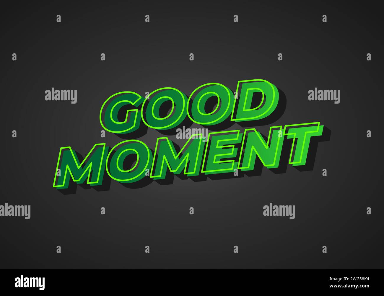 Good moment. text effect design in modern style.eye catching color. 3D ...