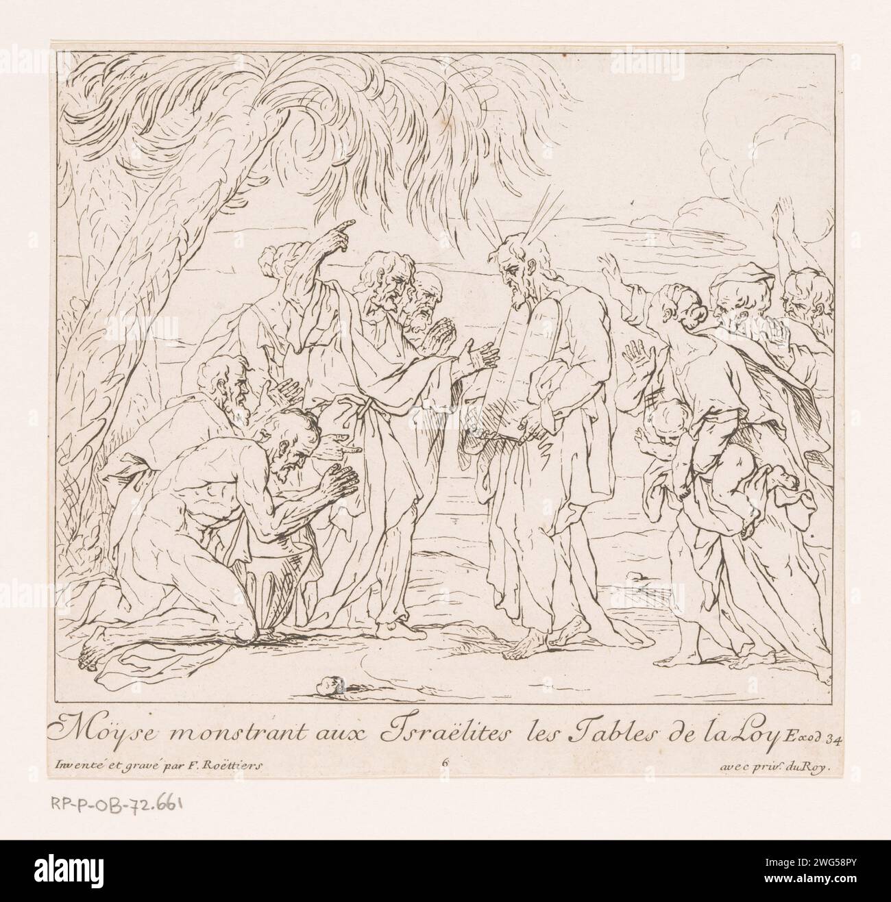 Moses shows the Tables of the Law, François Roëttiers (I), 1695 - 1742 ...