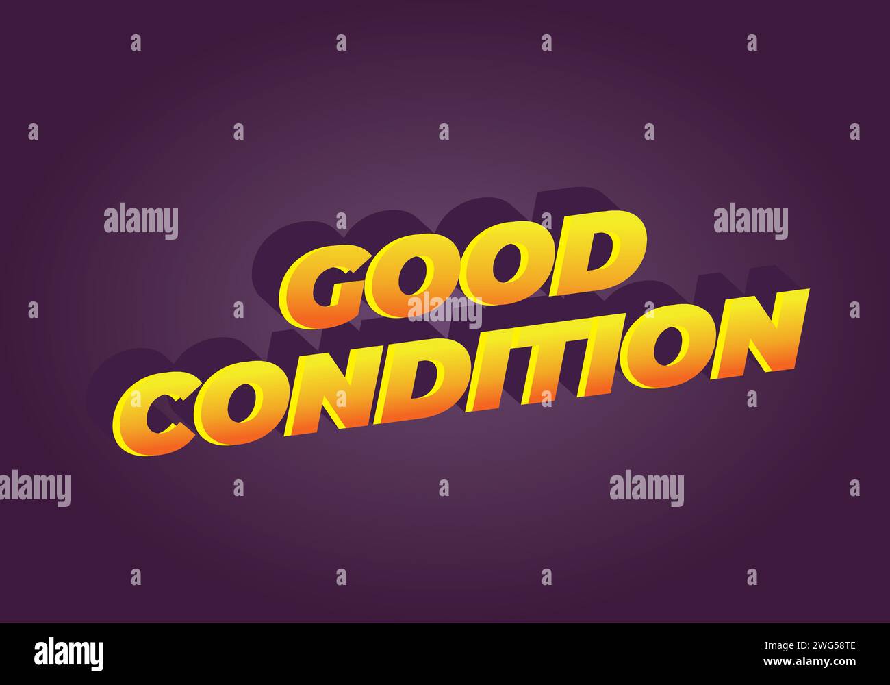 Good condition. Text effect design in 3D look with gradient purple ...