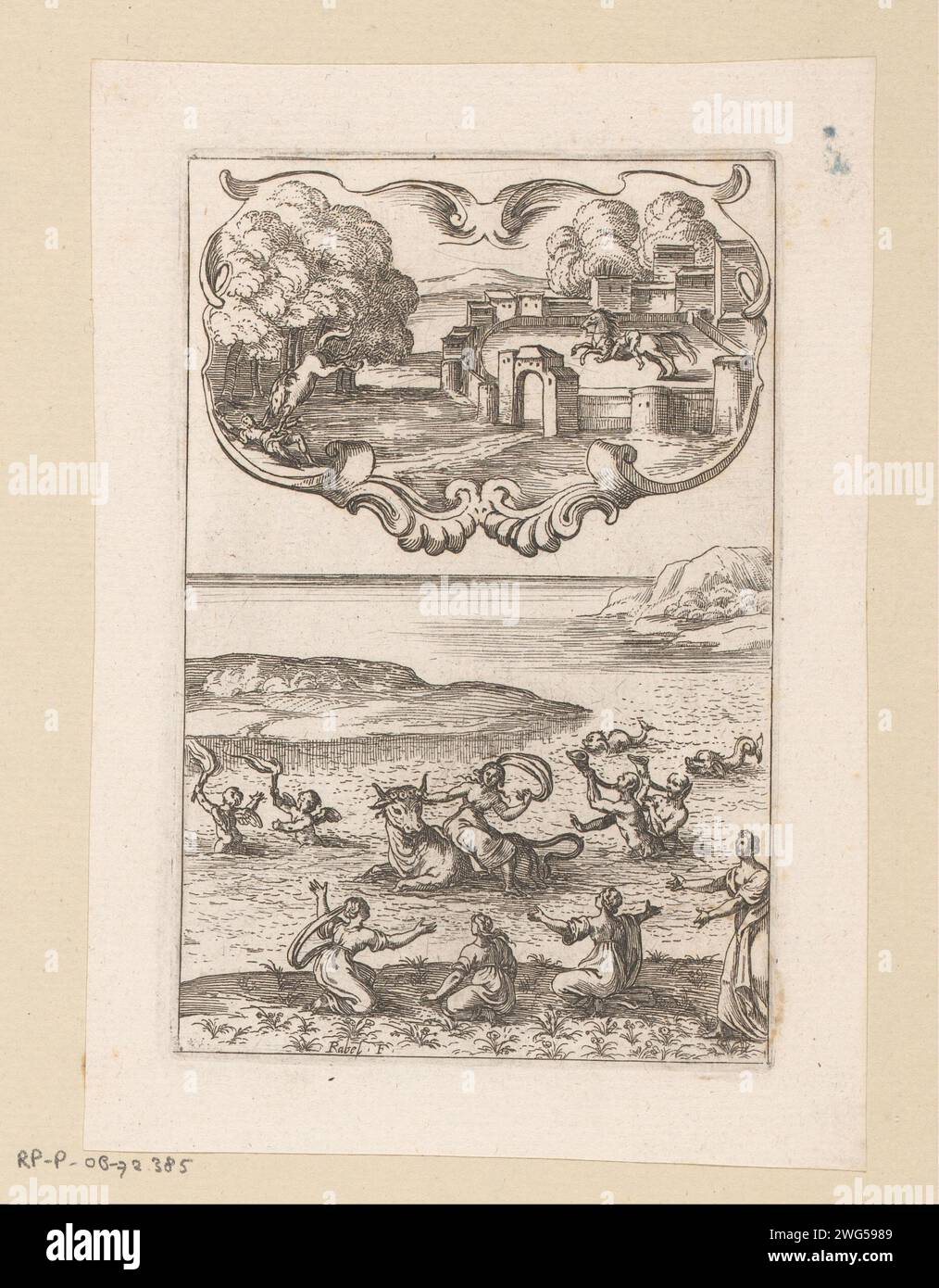 Seascape with kidnapping of Europe, Daniel Rabel, 1588 - 1637 print ...