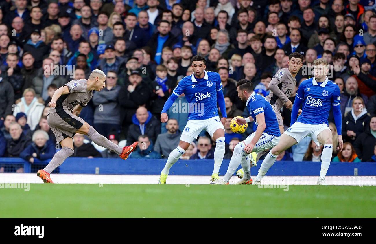 Tottenham Hotspur's Richarlison scoring his sides second goal during ...