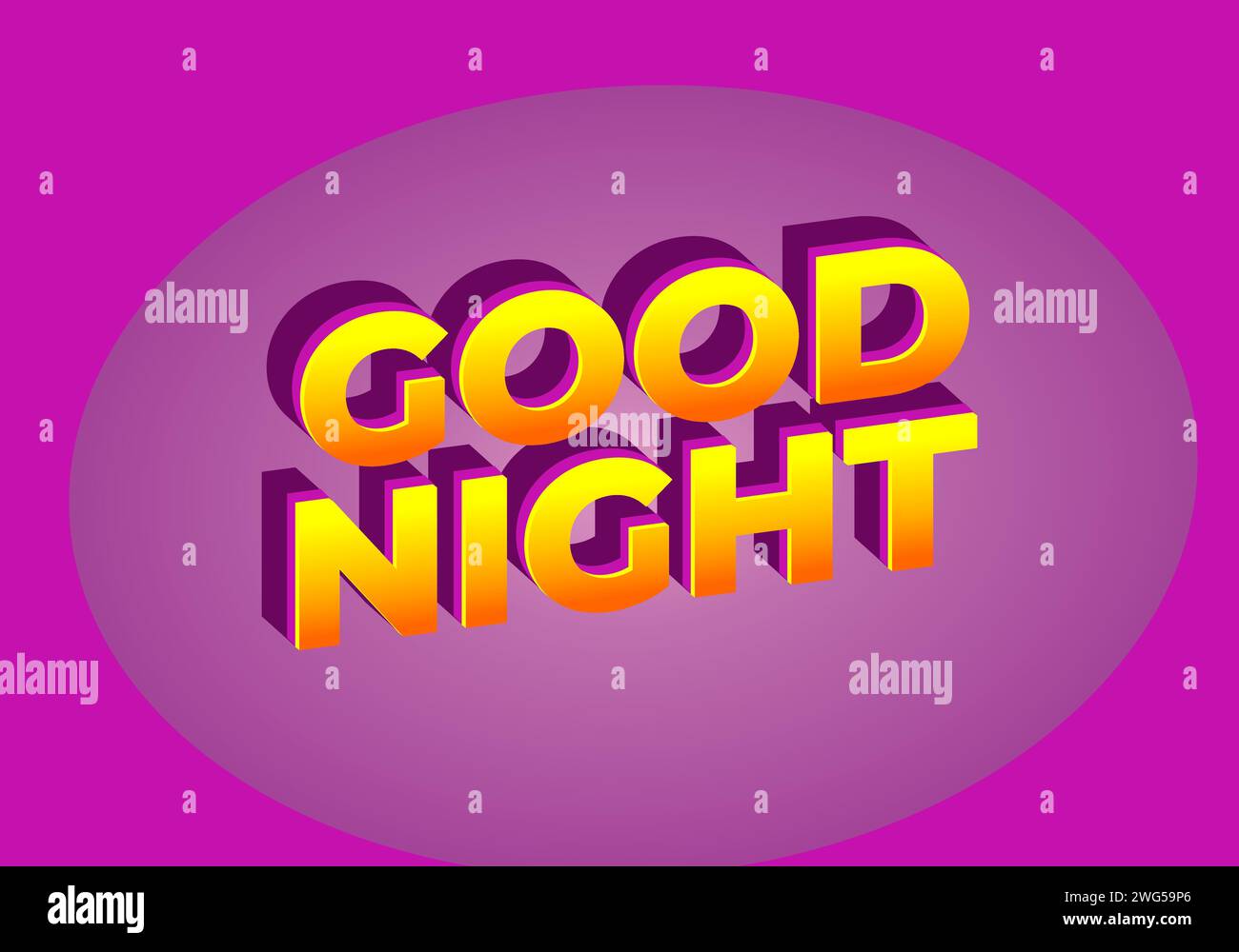 Good night. text effect design in modern style.eye catching color. 3D ...