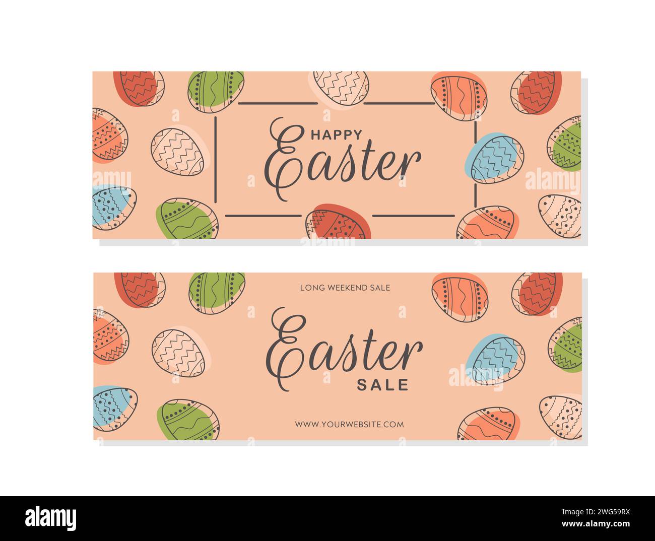 Spring festive minimal horizontal Stock Vector Images - Alamy