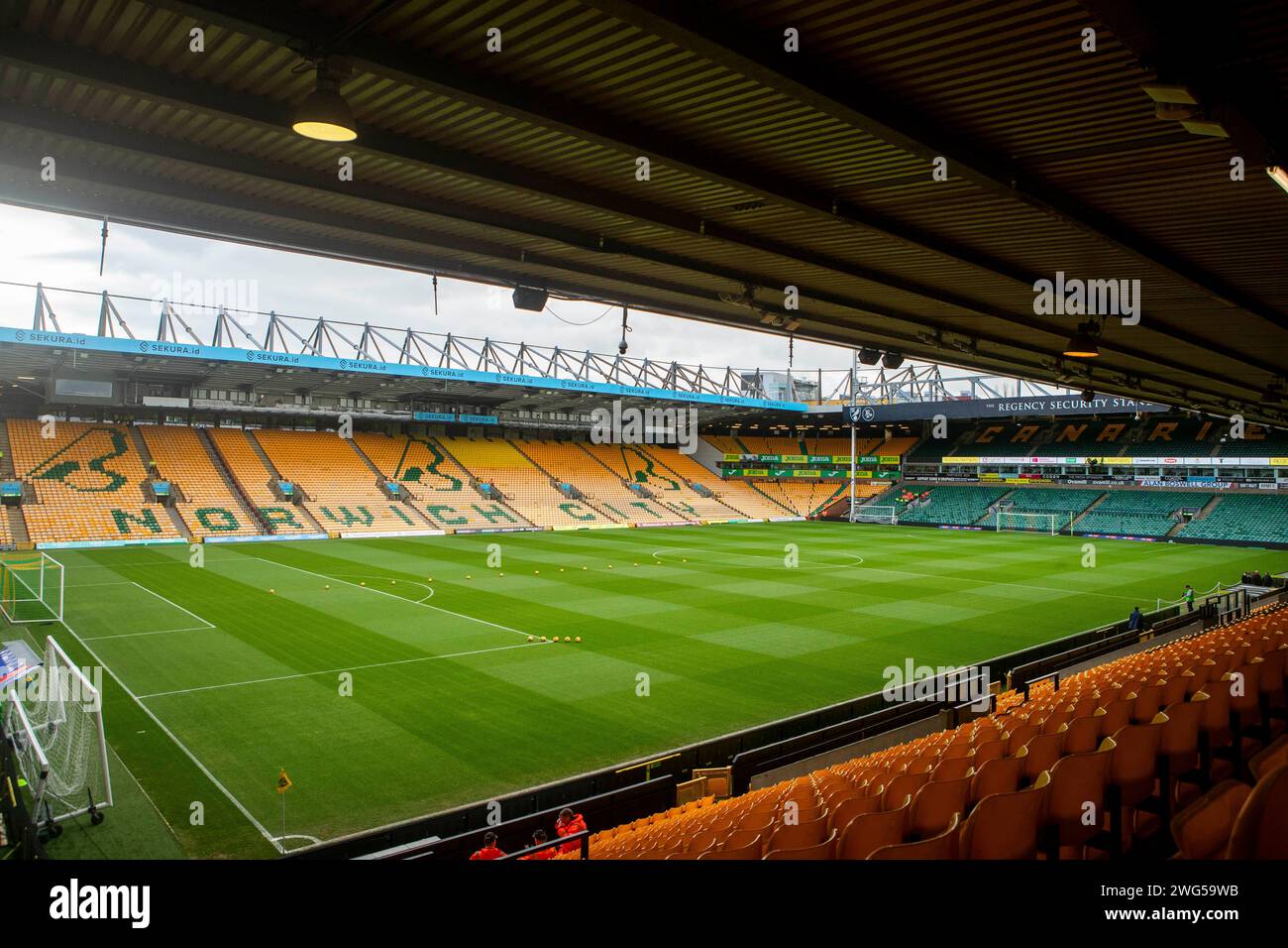 A general view of Norwich City FC stadium before the Sky Bet ...