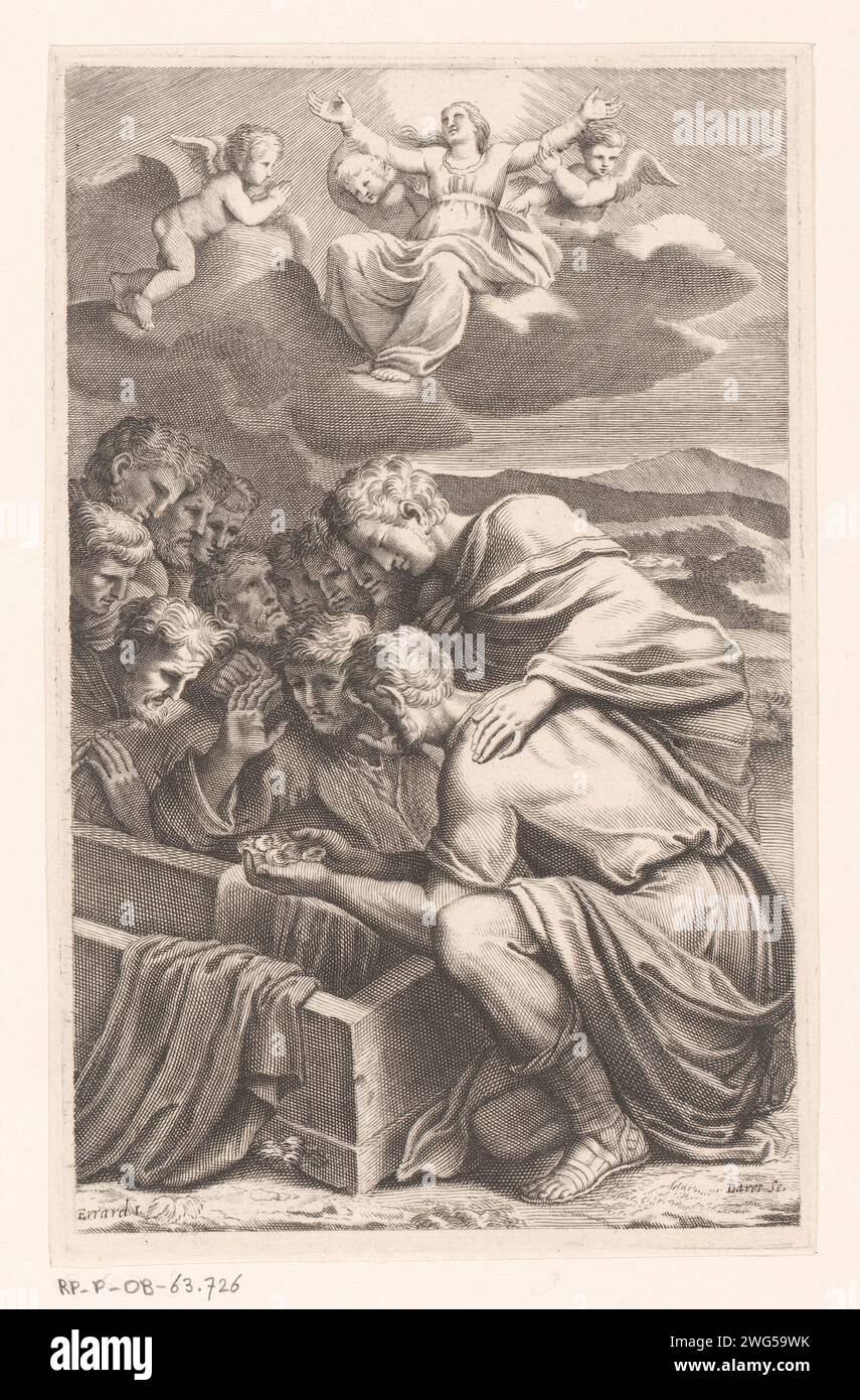 Ascension of Maria, Pierre Daret, After Charles II Errard, 1646 print ...
