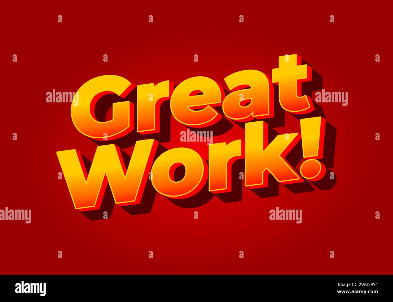 Great work. Text effect design in yellow red color. Red background ...