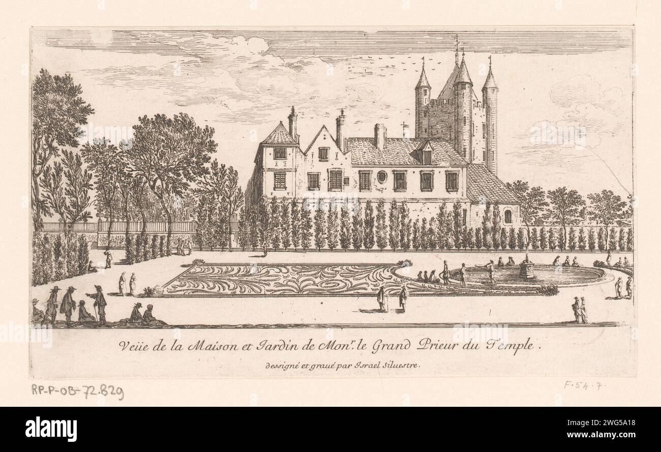 View of the house and garden of the PRIOR of the Templars, Israel ...