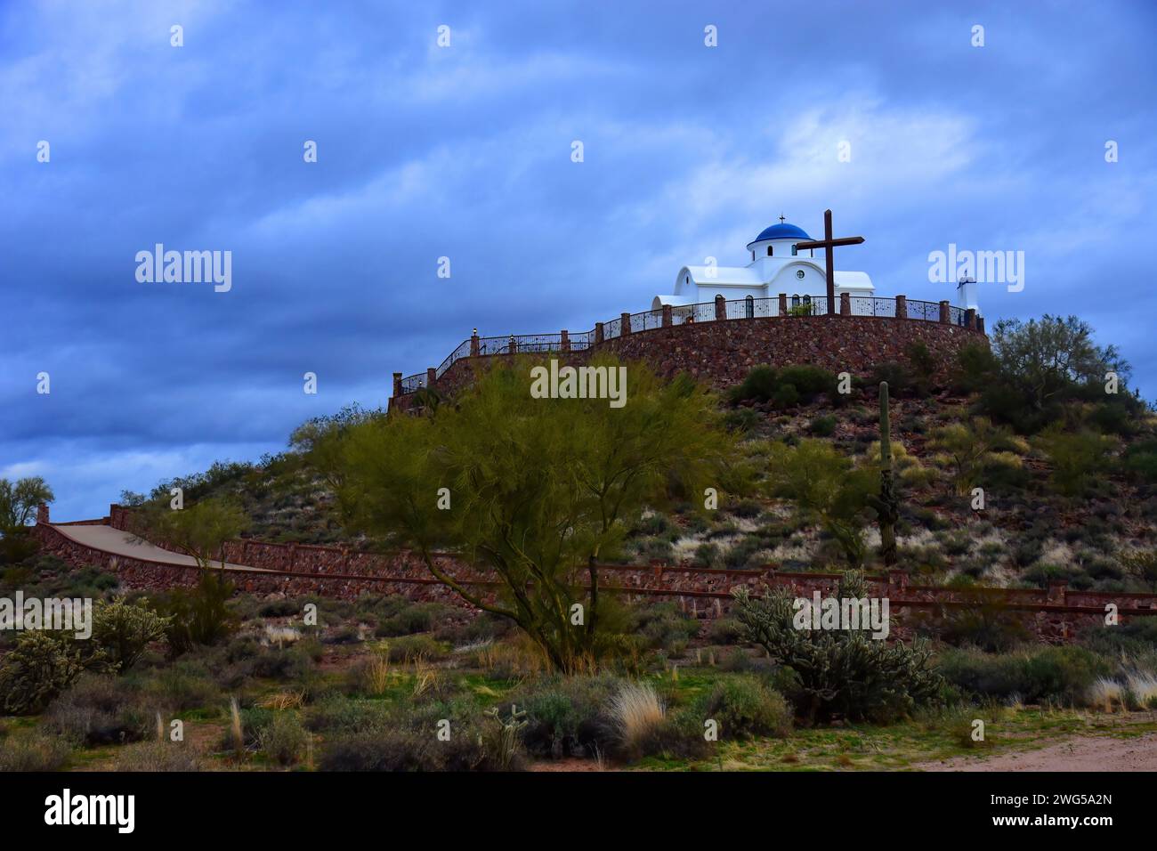 Greek orthodox chapel at St. Anthony's monastery in Arizona Stock Photo ...