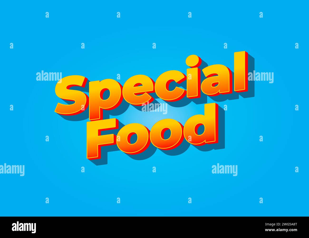Special food. Text effect design in 3D look. Yellow red color. Bright ...