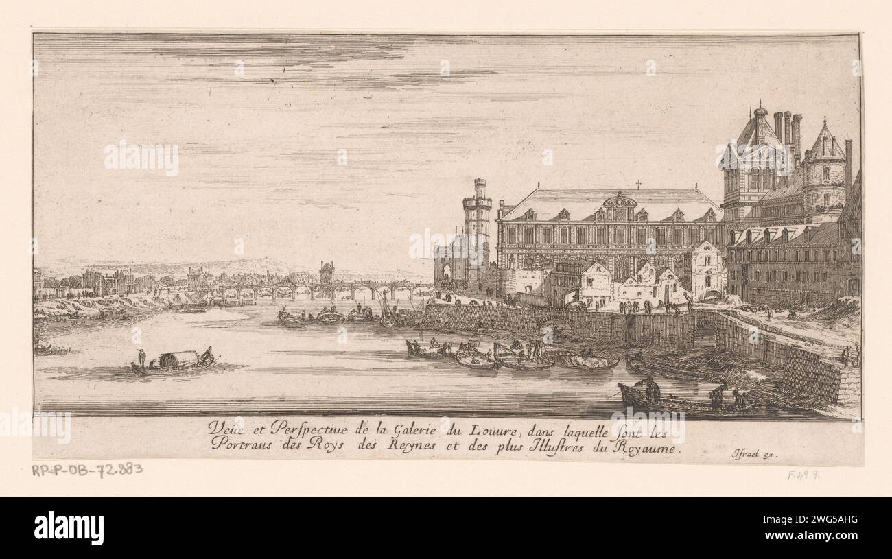 View of the Louvre, Israel Silvestre, 1650 - 1655 print paper etching ...