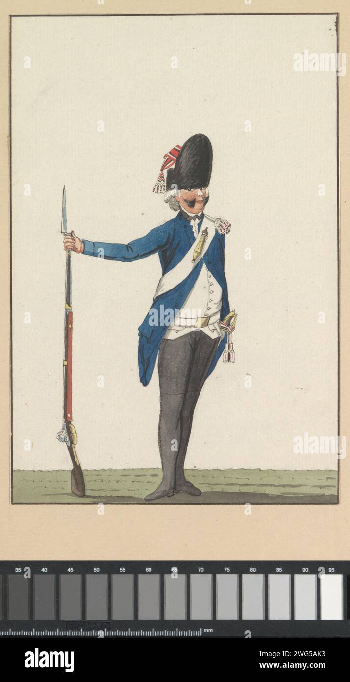 Grenadier from the Society for the Nut of Schutterij in Amsterdam, 1787 ...