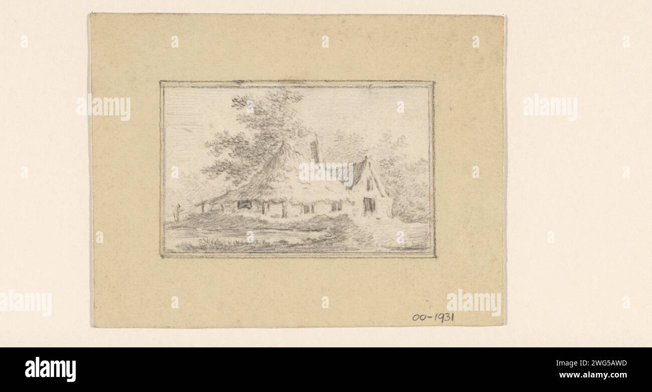 Farmhouse, Cecilia Barbiers, 1700 - 1800 drawing paper. chalk Stock ...