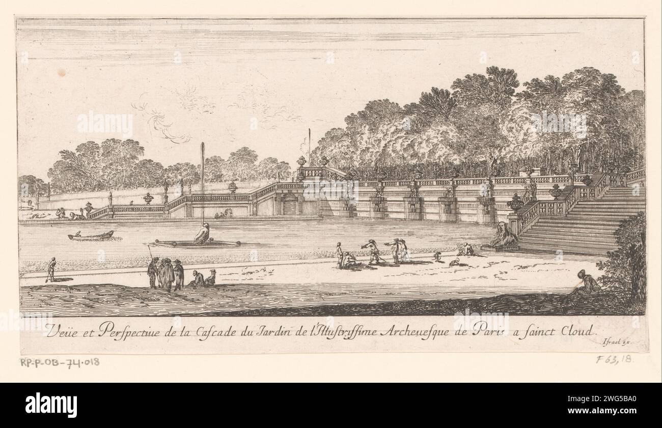 View of the cascade of Saint-Cloud, Gabriel Perelle, Israel Silvestre ...