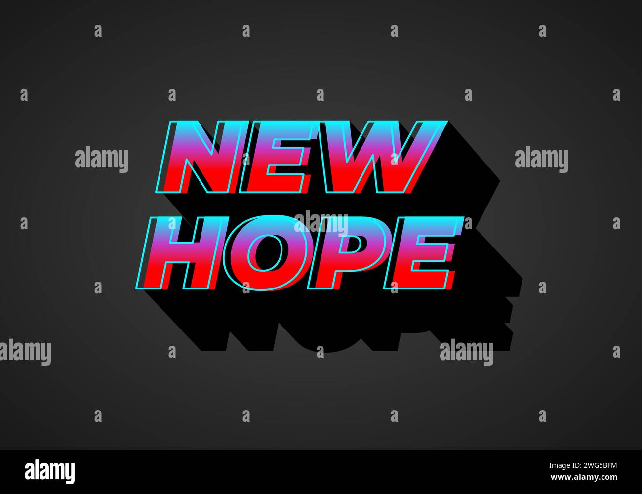 New item. Text effect design in 3D look. Gradient blue red color. Dark ...