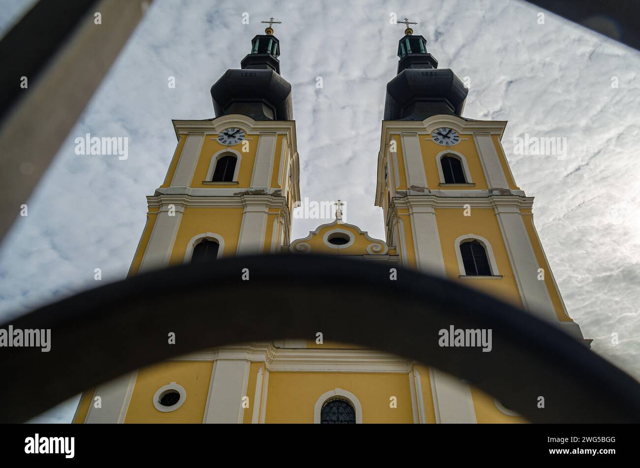 Facade of the Greek Catholic pilgrimage church, St Michael Archangel in ...