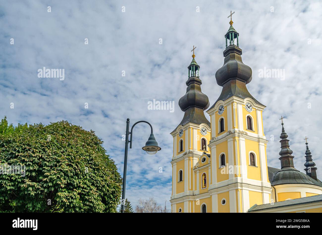 Facade of the Greek Catholic pilgrimage church, St Michael Archangel in ...