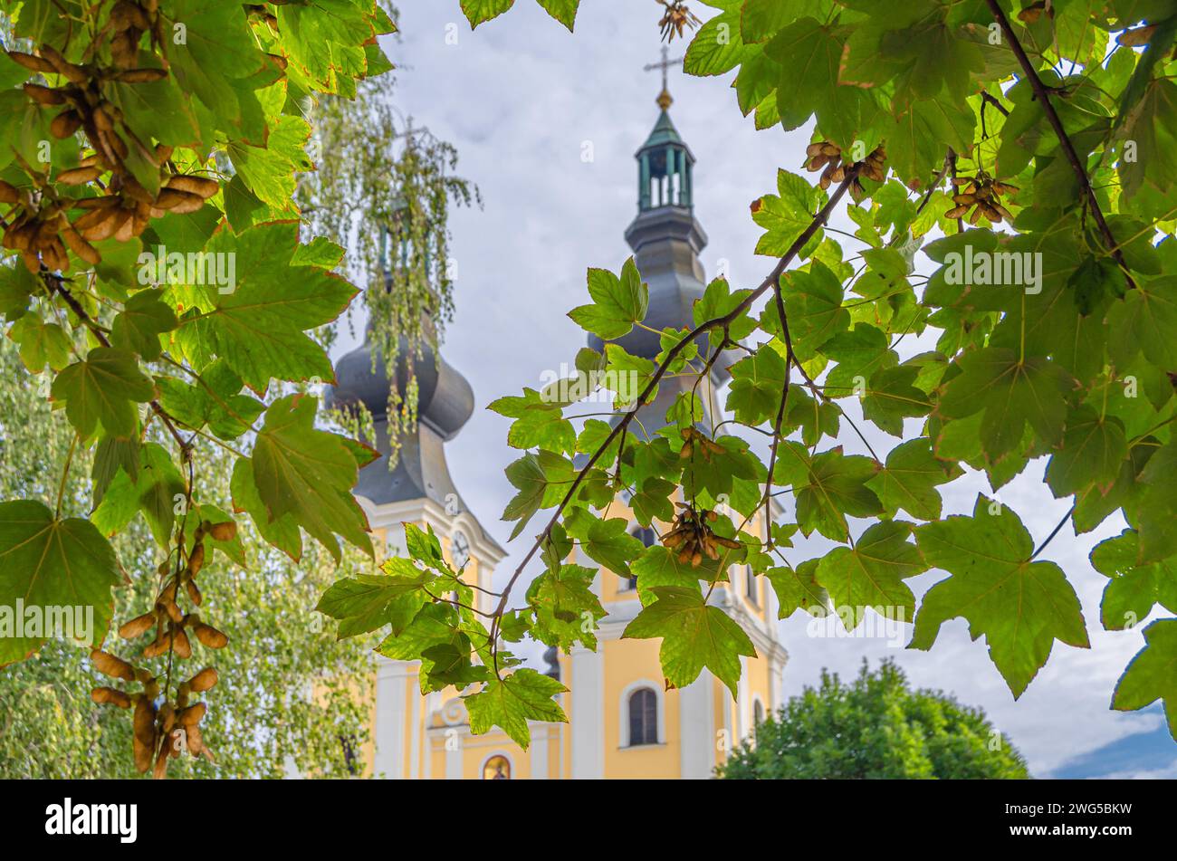 Facade of the Greek Catholic pilgrimage church, St Michael Archangel in ...