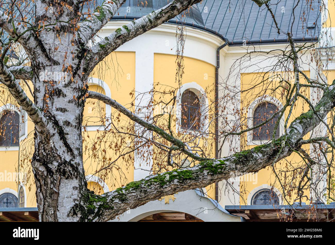 Facade of the Greek Catholic pilgrimage church, St Michael Archangel in ...