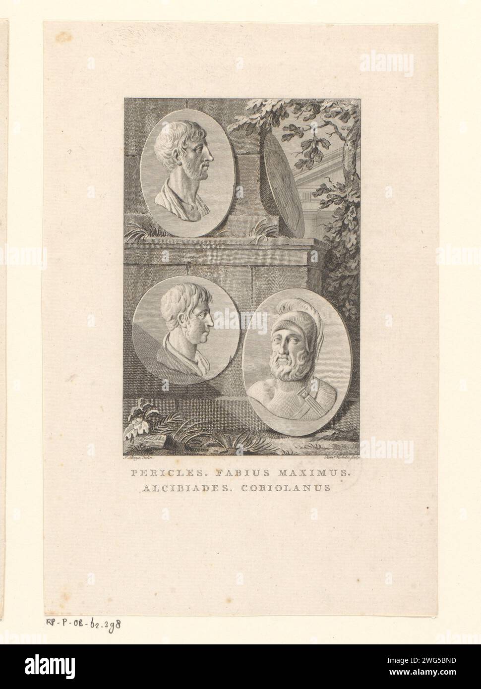 Medallions with portraits of Pericles, Fabius Maximus, Alcibiades and ...