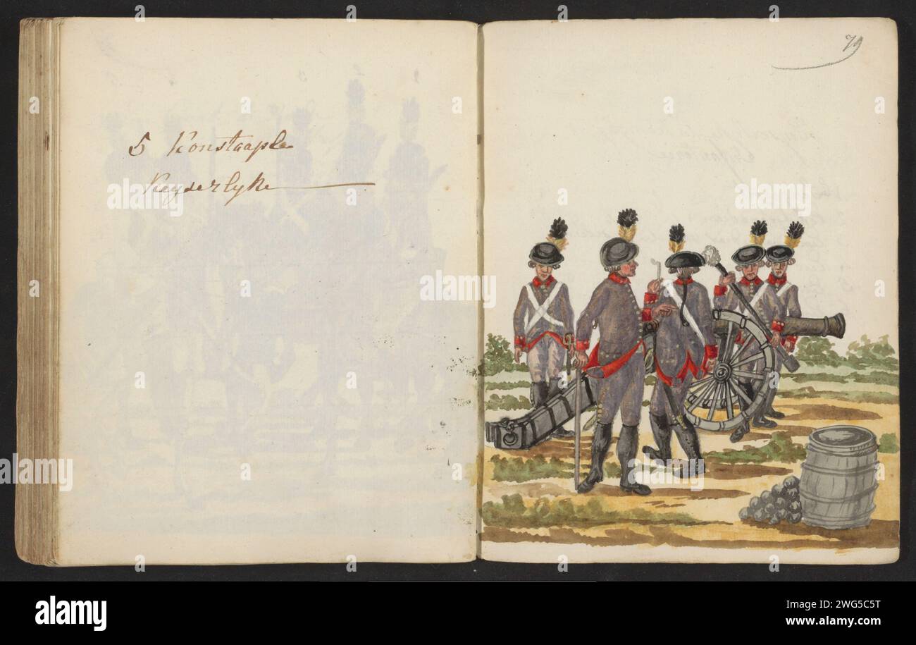 Uniforms of imperial Konstables, S.G. Casten, 1795 - 1796 drawing Five ...