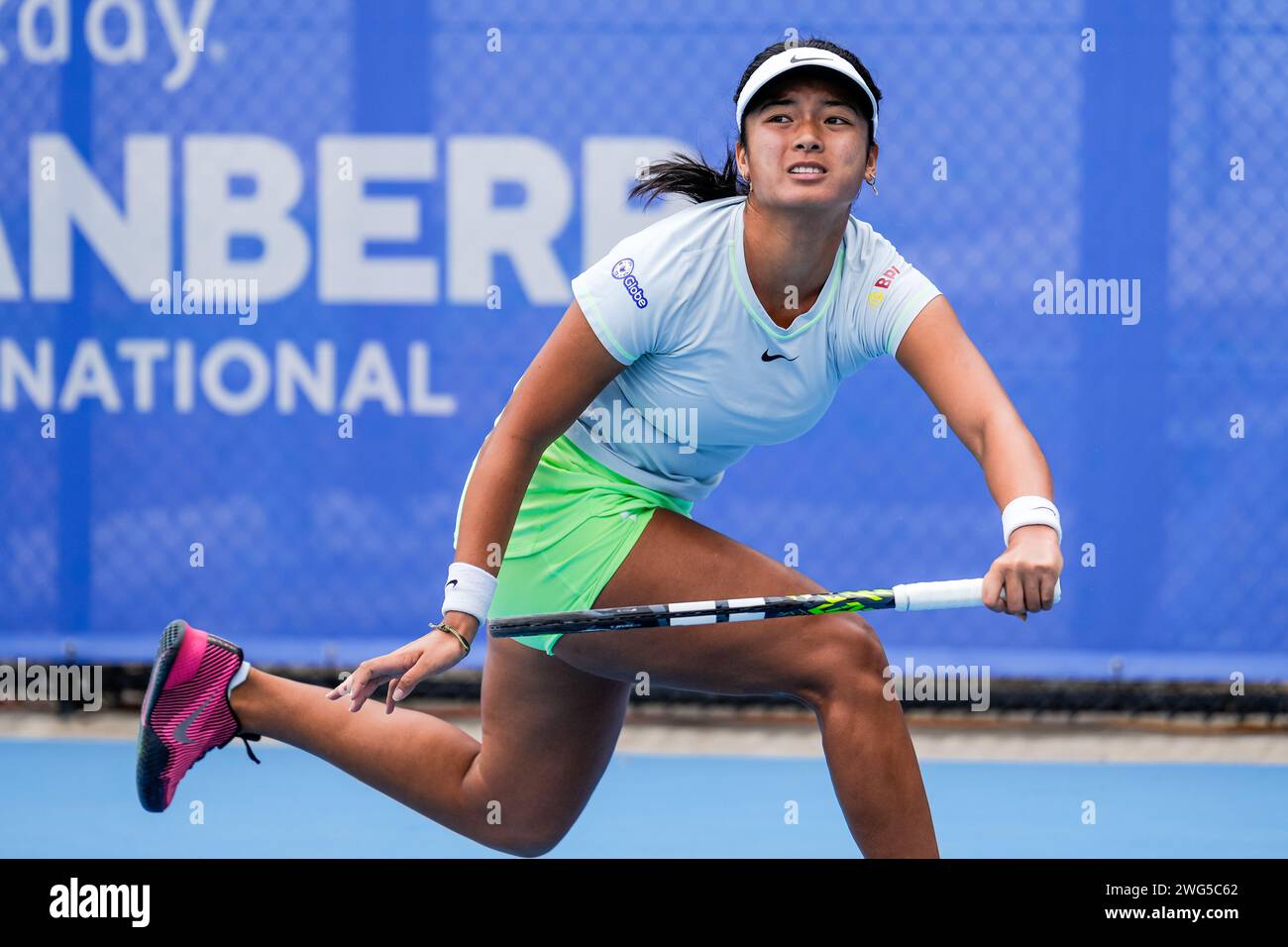 Alexandra Eala of the Philippines in action during Qualifying for the ...