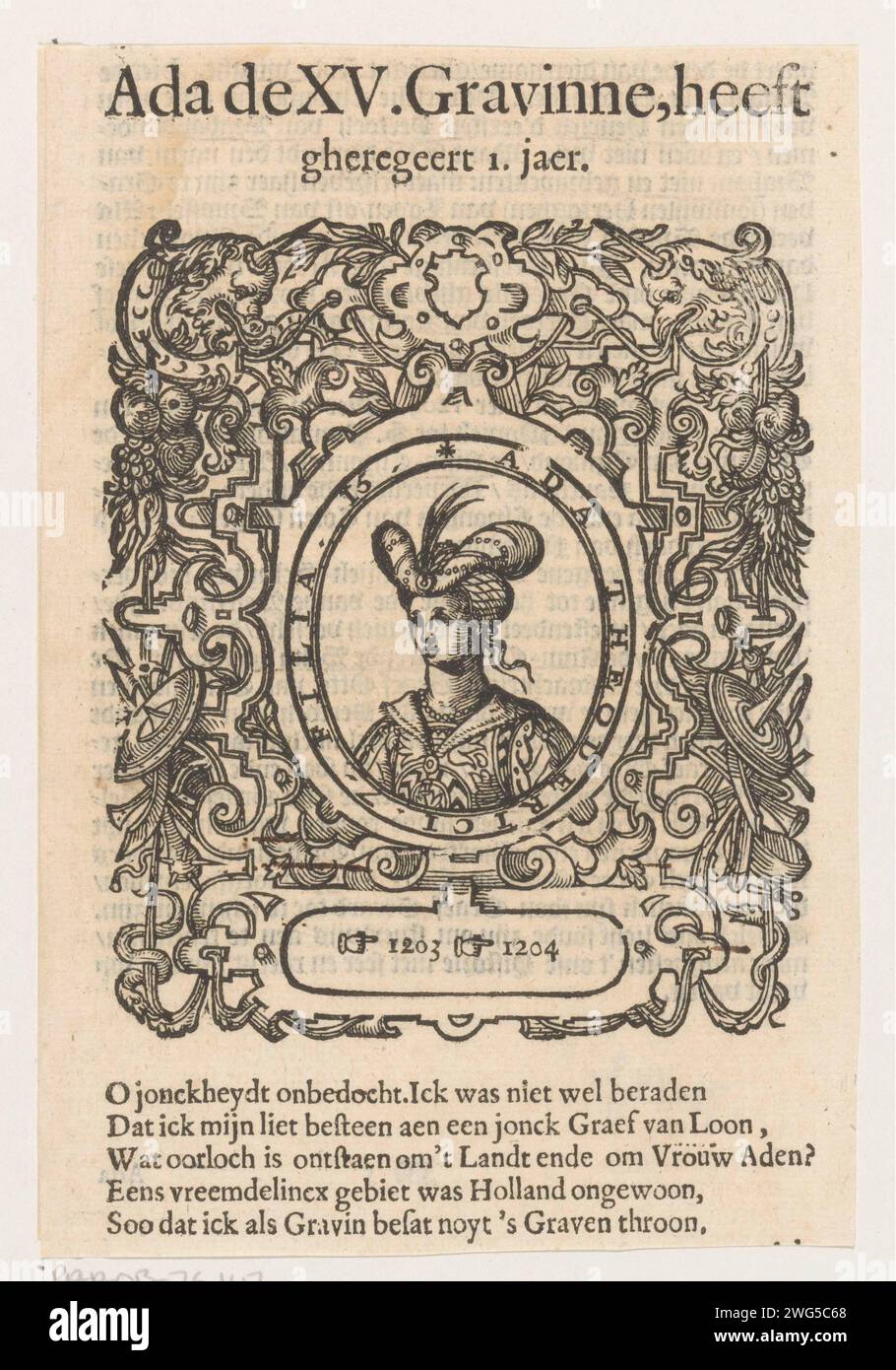 Portrait of Ada, Countess Van Holland, Anonymous, 1600 - 1699 print ...