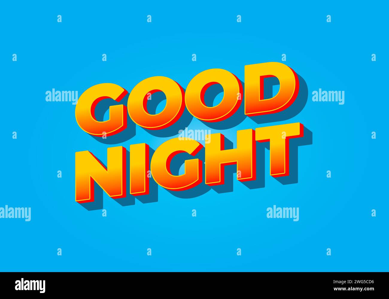 Good night. text effect design in modern style.eye catching color. 3D ...
