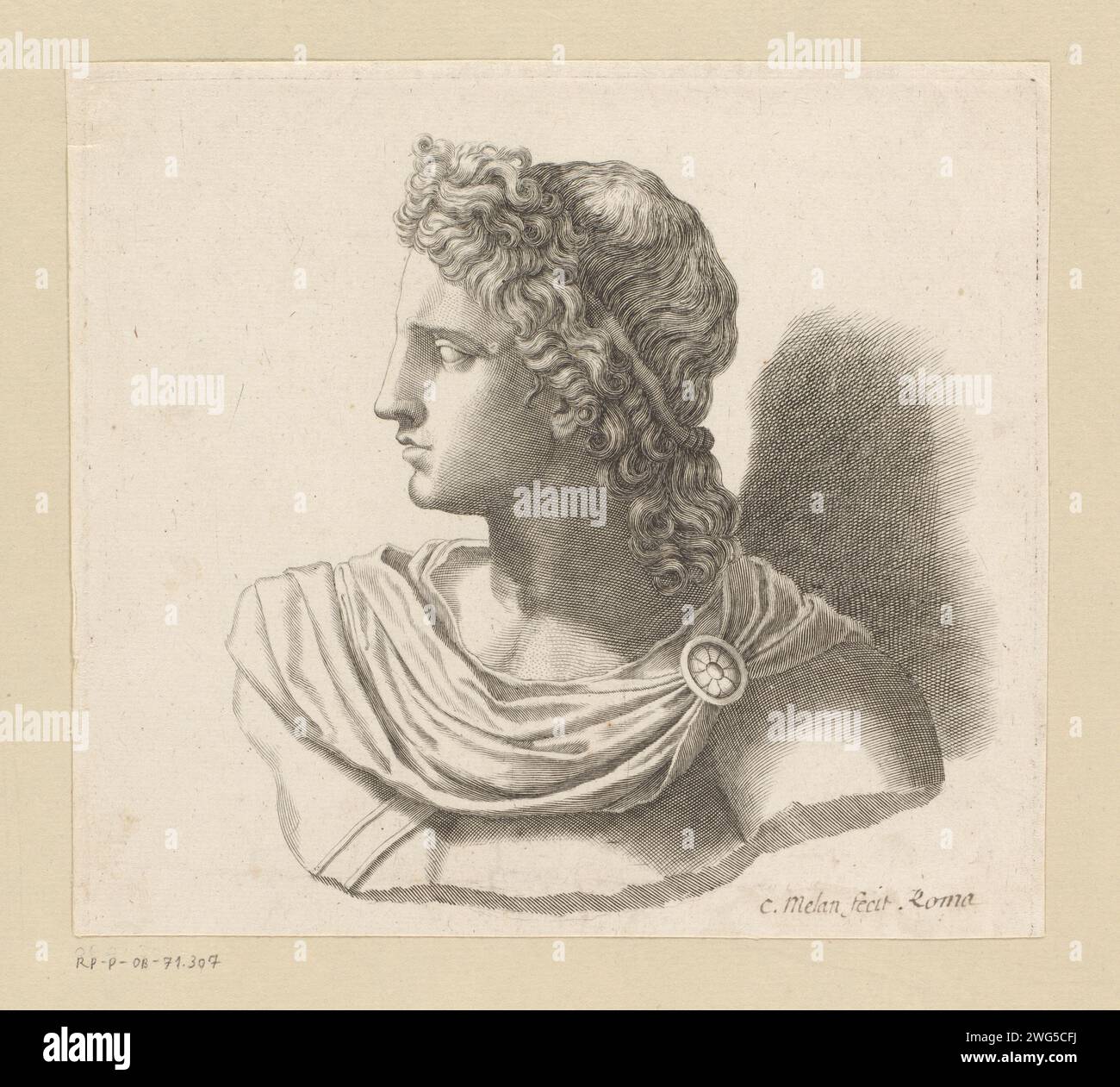 Buste van Romeinse Man, Claude between, 1624 - 1636 print Rome paper ...