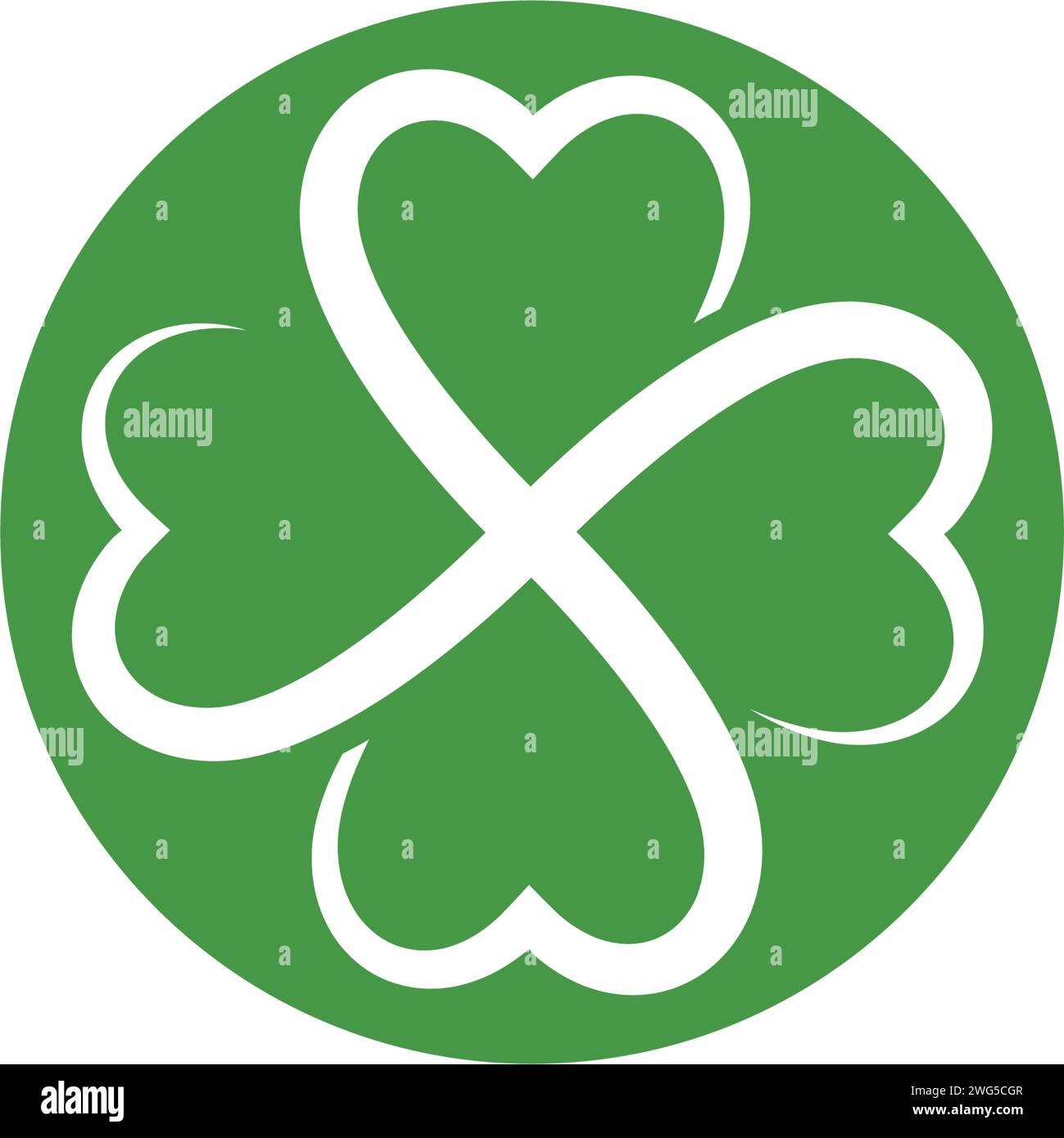 Green Clover Leaf Logo Template Design Vector Stock Vector Image & Art ...