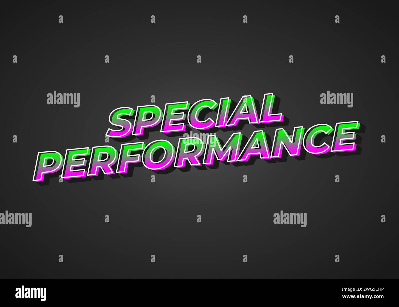 Special performance. Text effect design in 3D look. gradient purple ...