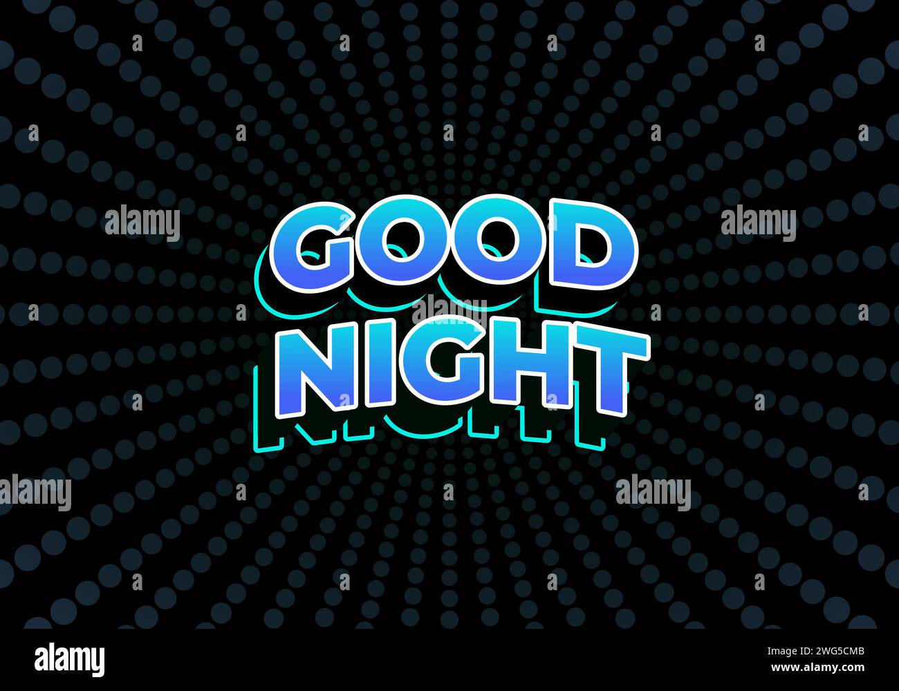 Good night. text effect design in modern style.eye catching color. 3D ...