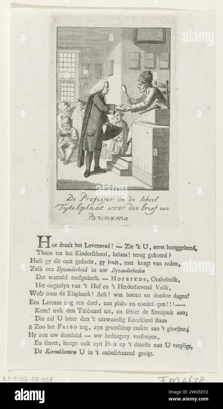 Cartoon on the pastor Petrus Hofstede, 1785, Anonymous, 1785 print ...