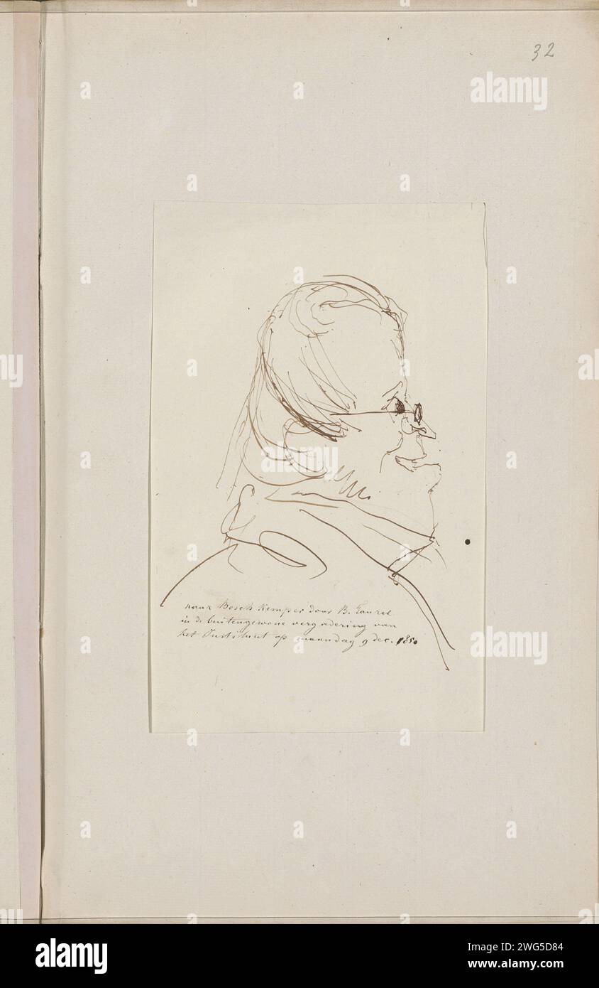 Portrait of Jeronimo de Bosch Kemper, 1850 Leaf 32 recto from a ...