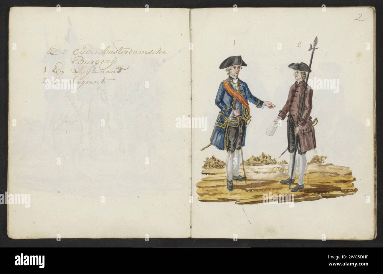 Uniforms of the Amsterdam Schutterij van 1770-1783, S.G. Casten, 1795 ...