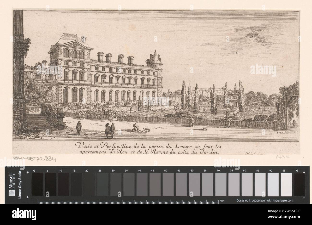 View of the Louvre from the gardens, Israel Silvestre, 1650 - 1655 ...