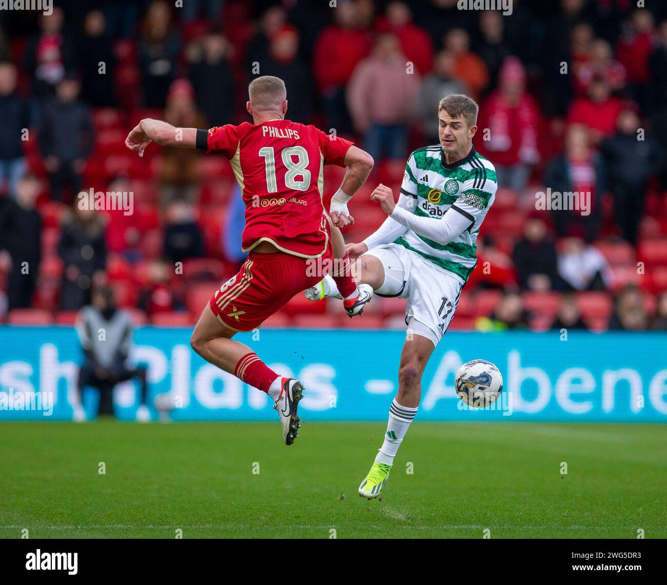 Pittodrie Stadium, Aberdeen, UK. 3rd Feb, 2024. Scottish Premiership Football, Aberdeen versus ...