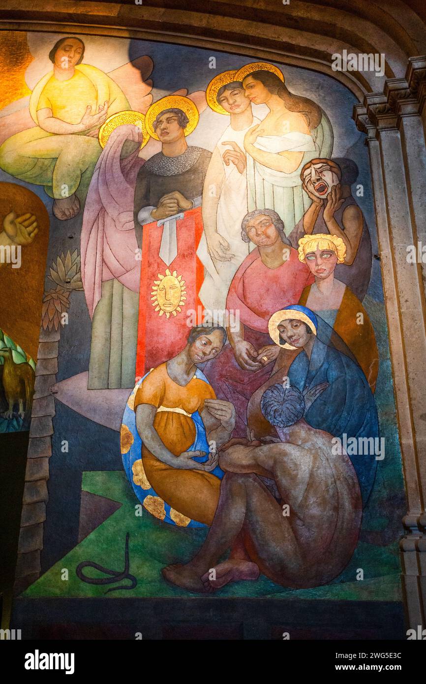 Theater Stage with Diego Rivera's Fresco, Art and Culture Museum ...