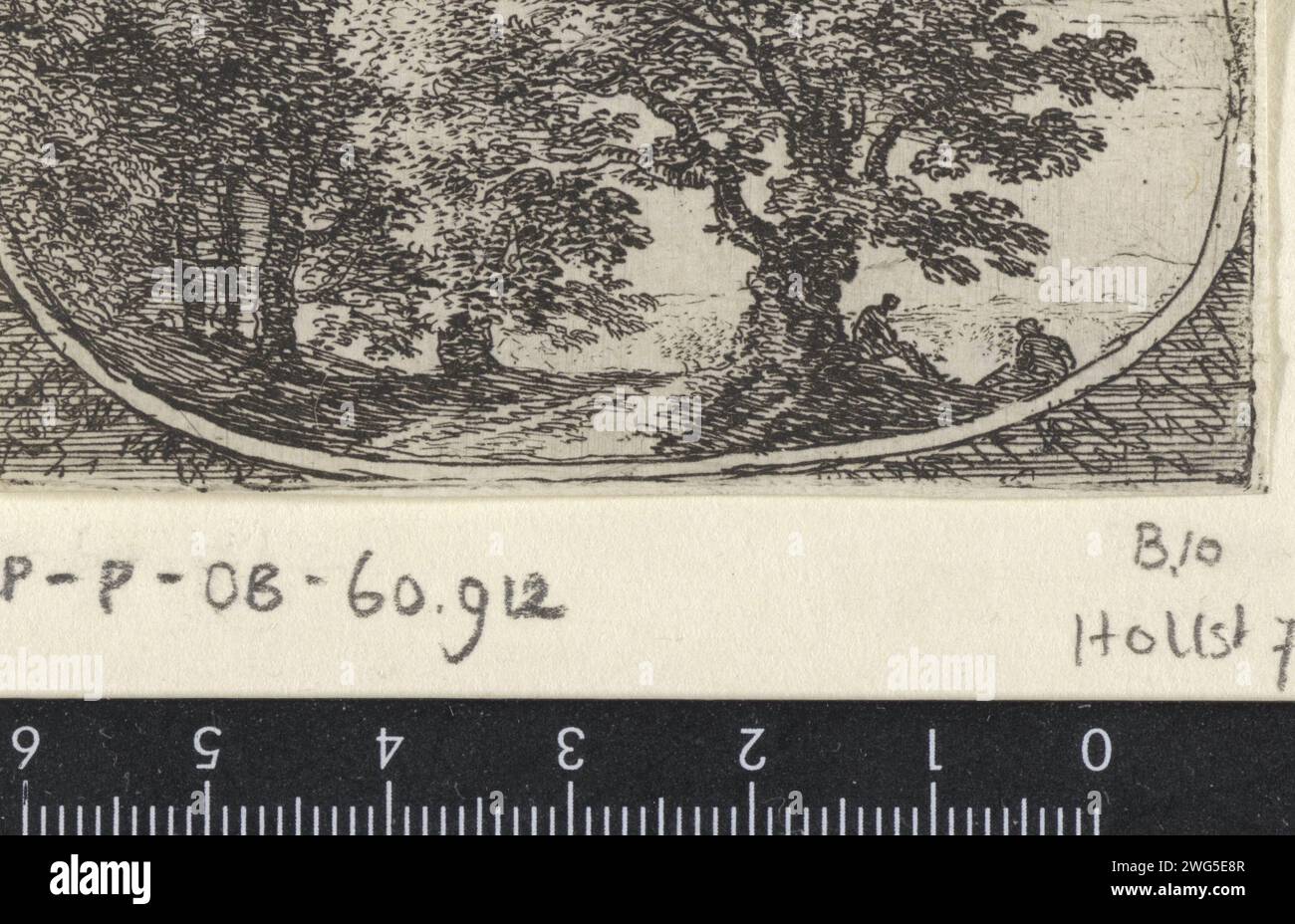 Landscape with two figures under a tree, Herman van Swanevelt, 1650 ...