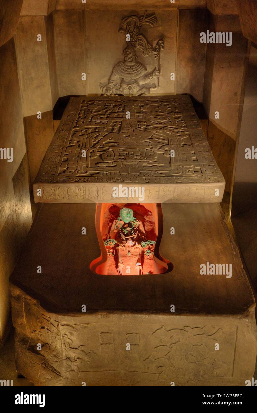 Tomb of Pakal the Great of Palenque (reconstruction), National Museum ...