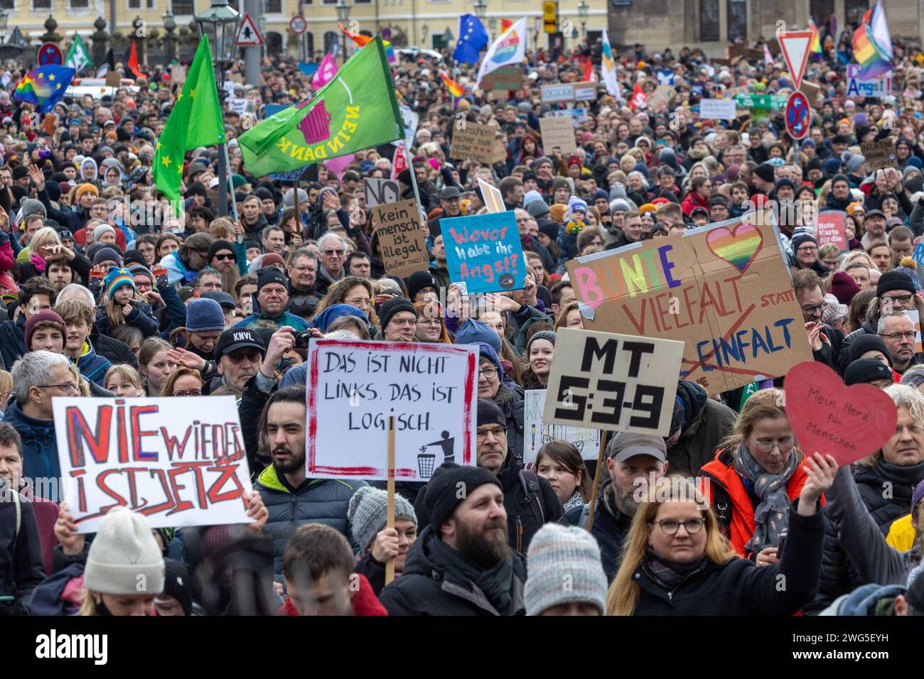 Dresden, Germany. 03rd Feb, 2024. View from the stage of the ...