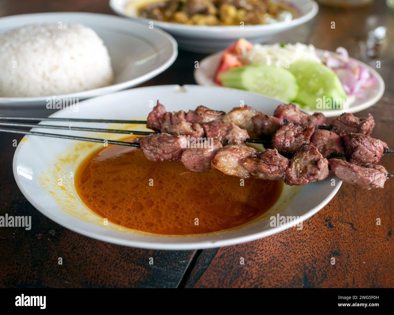 Goat meat satay hi-res stock photography and images - Alamy