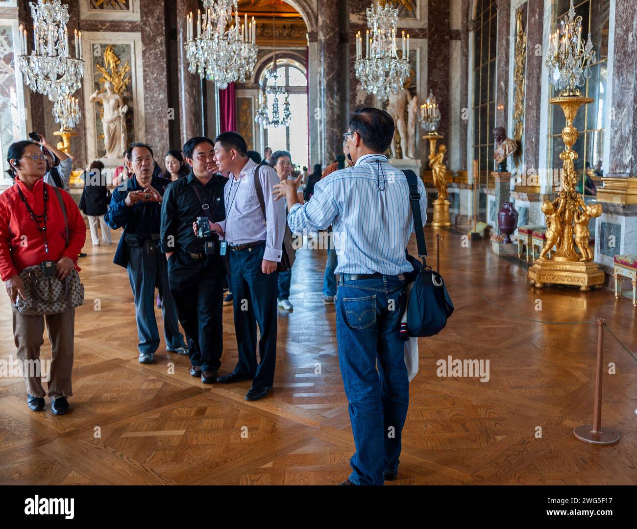 Versailles, France, Medium Crowd People, Chinese Tourists, Men ...