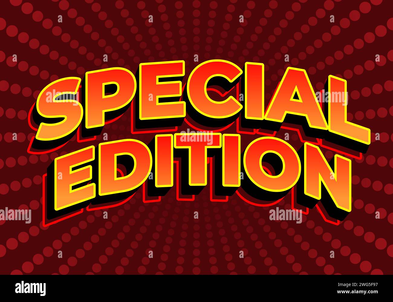 Special edition. Text effect design in 3D look. red yellow gradient ...